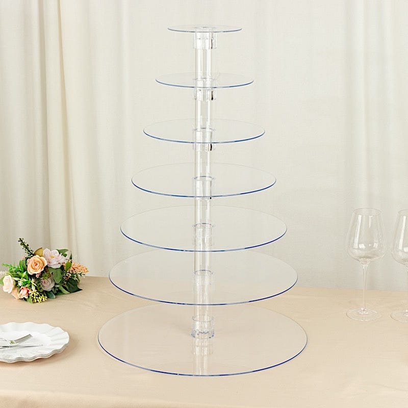 7 Tiers 26 in Clear Acrylic Cupcake Stand Set – Balsa Circle, LLC