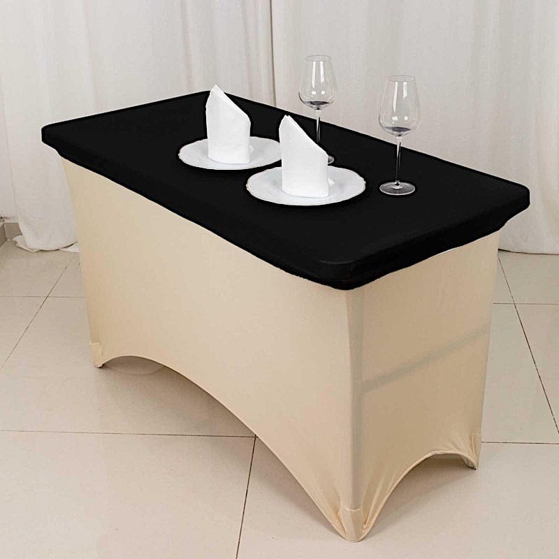 4 feet Fitted Spandex Rectangular Table Top Cover – Balsa Circle, LLC