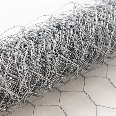 16 feet x 12 in Silver Hexagonal Galvanized Metal Craft Wire Mesh ...