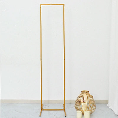 Gold Metal Floral Display Frame Rectangle Backdrop Stand Wedding Arch ...