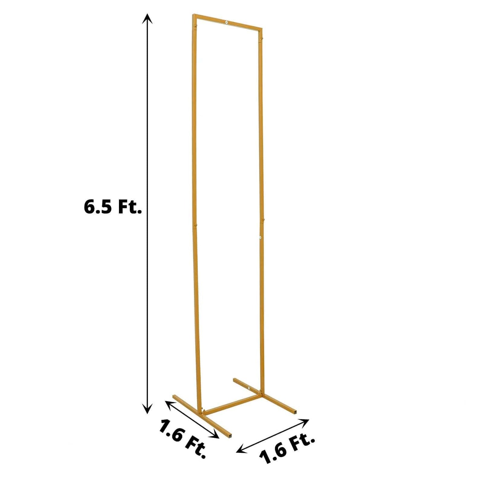 Gold Metal Floral Display Frame Rectangle Backdrop Stand Wedding Arch ...