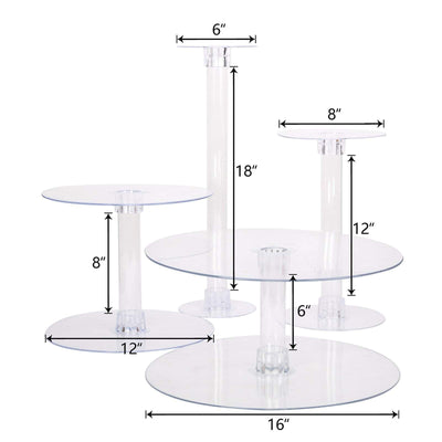 4 Tiers 16 Acrylic Cupcake Stand Set Balsa Circle Llc