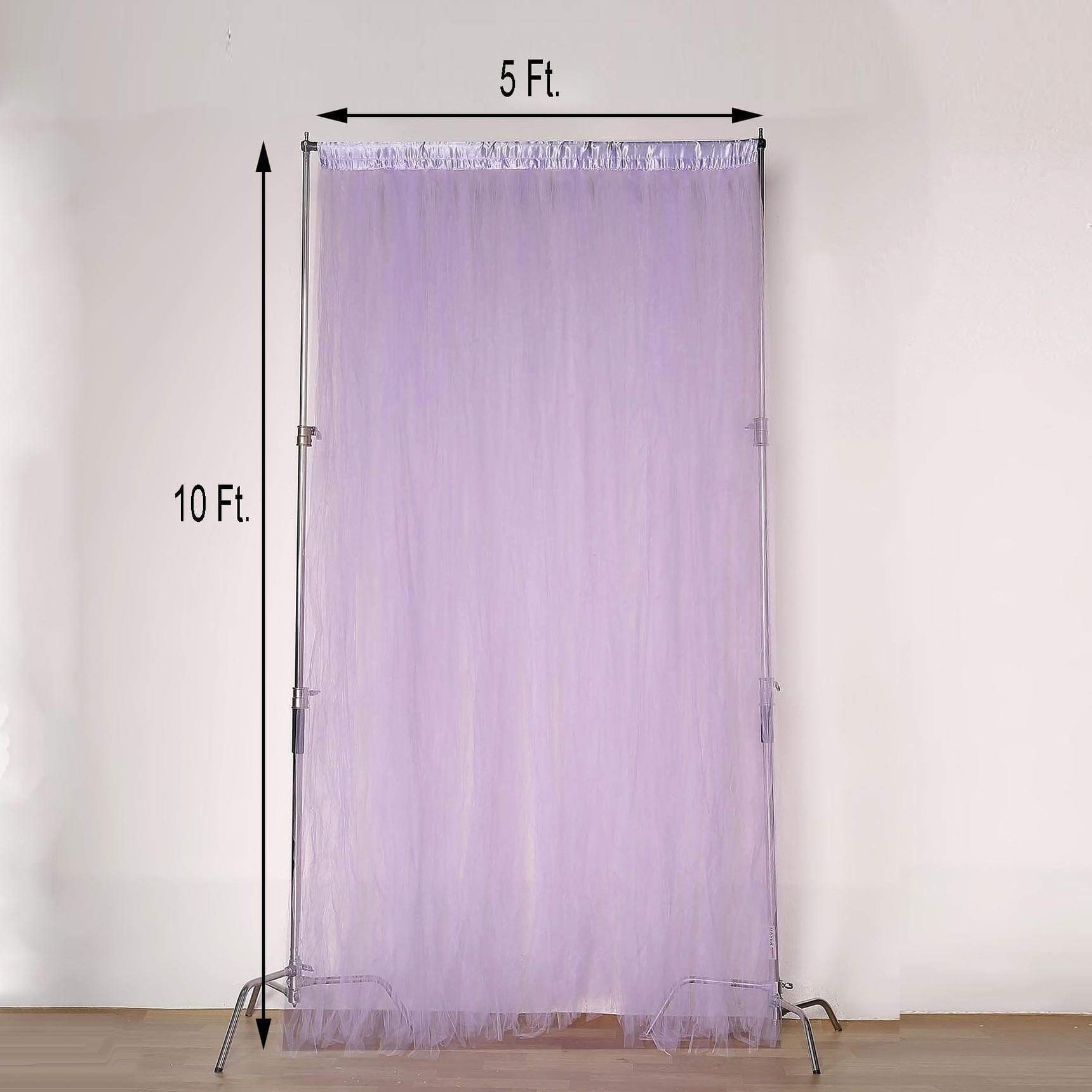 5 feet x 10 feet Sheer Tulle Curtain Backdrop Panels – Balsa Circle, LLC