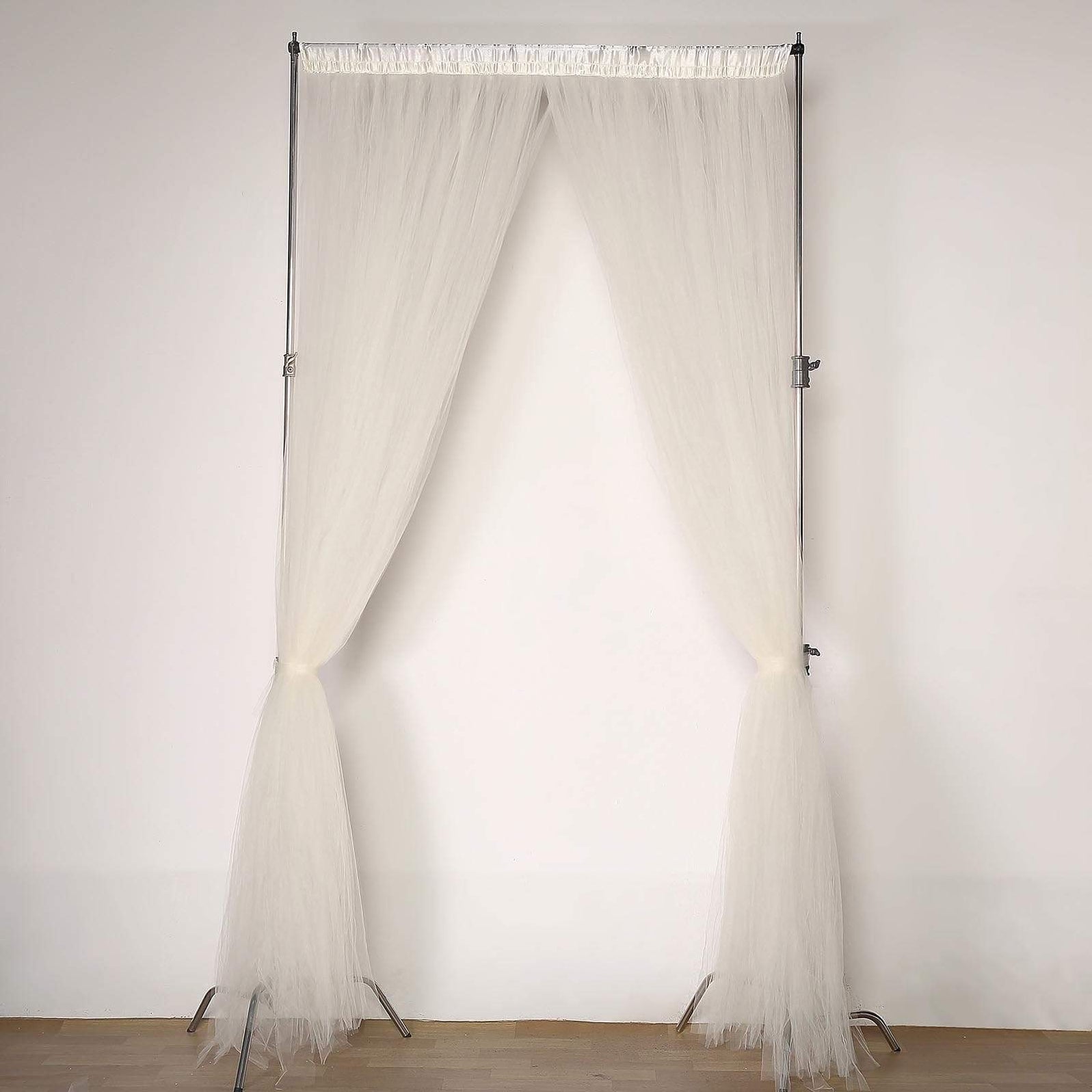 5 feet x 10 feet Sheer Tulle Curtain Backdrop Panels – Balsa Circle, LLC