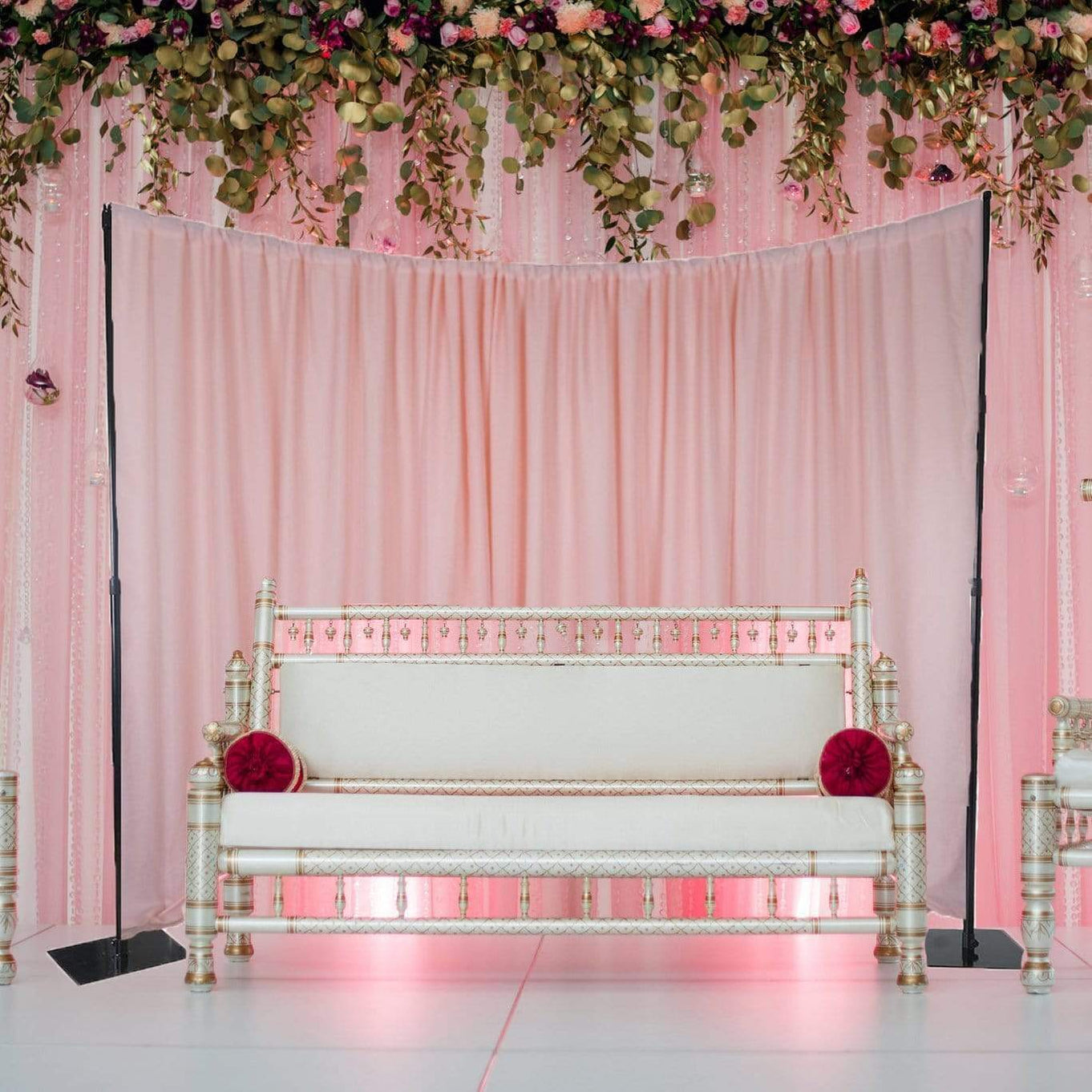 11 ft Heavy Duty Curved Pipe and Drape Kit Backdrop Support Stand ...