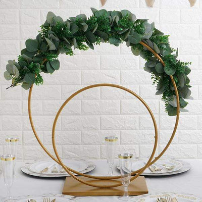 2 Gold Metal Round Hoops Standing Wreath Rings – Balsa Circle, LLC
