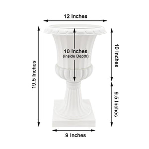2 White 20 in Roman Vases Urn Planters with Plant Stands – Balsa Circle ...