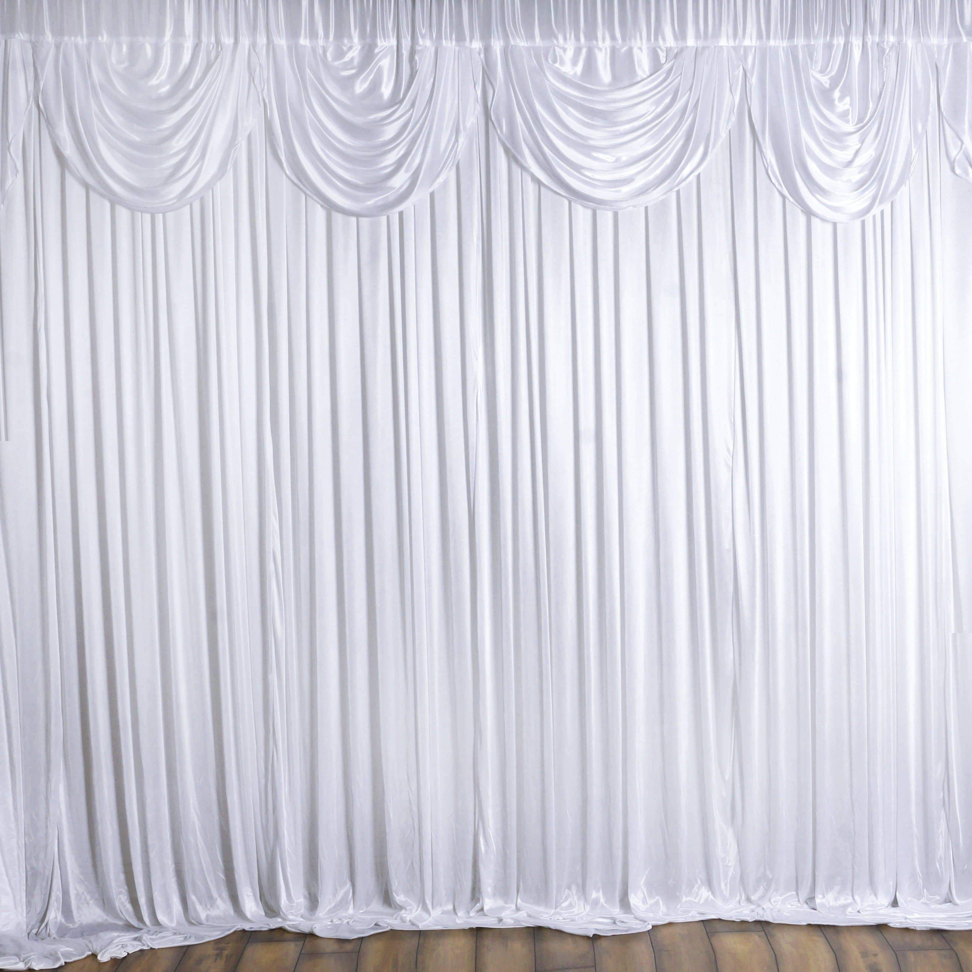 20 feet x 10 feet White Decorative Draping Backdrop Curtain – Balsa ...