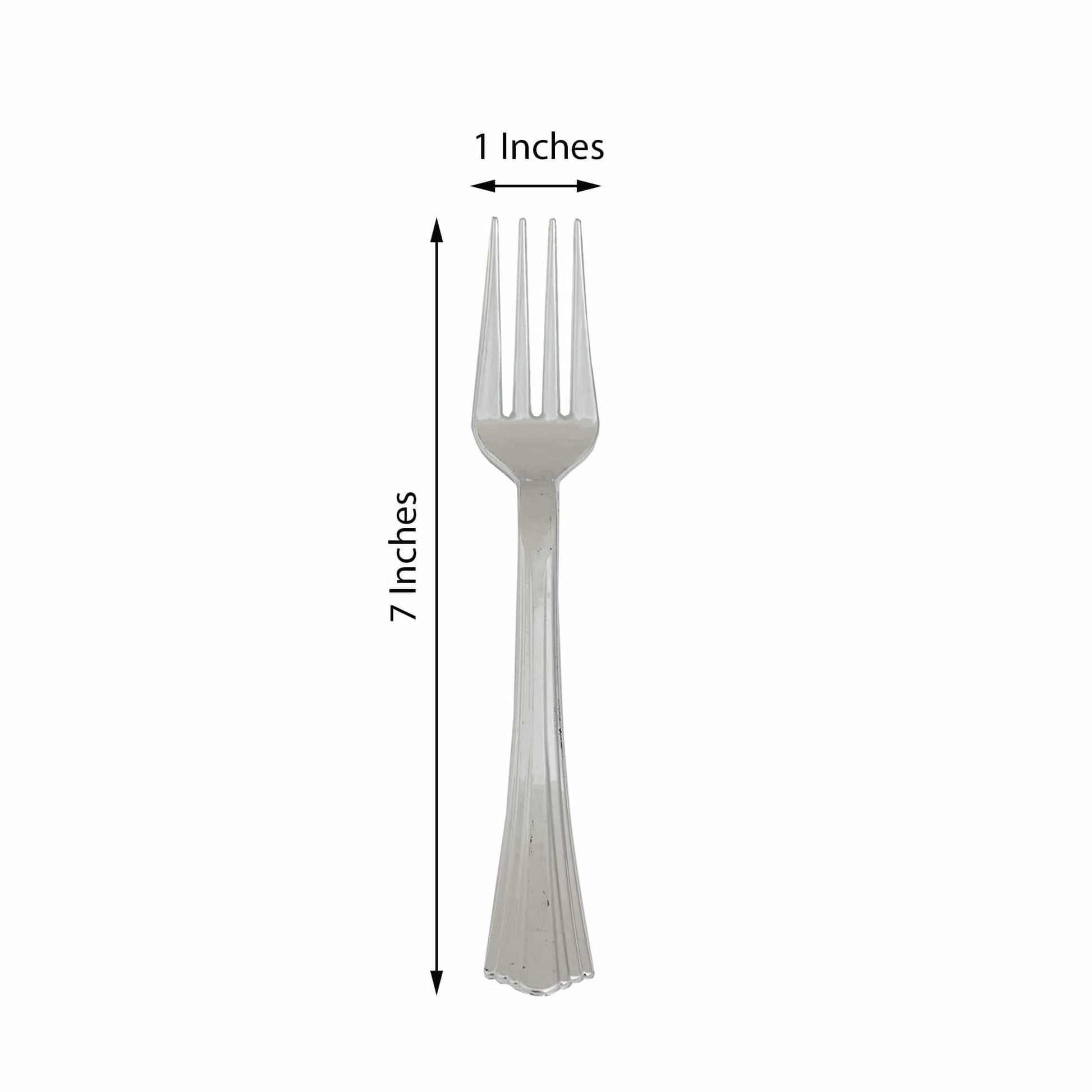 25 pcs 7" Silver Disposable Plastic Party Forks – Balsa Circle, LLC