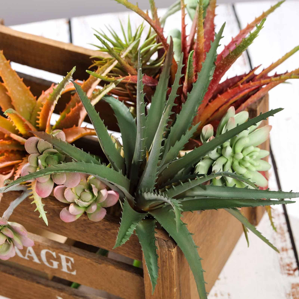 3 pcs 12" Assorted Aloe Artificial Succulent Picks Sprays Stems – Balsa ...