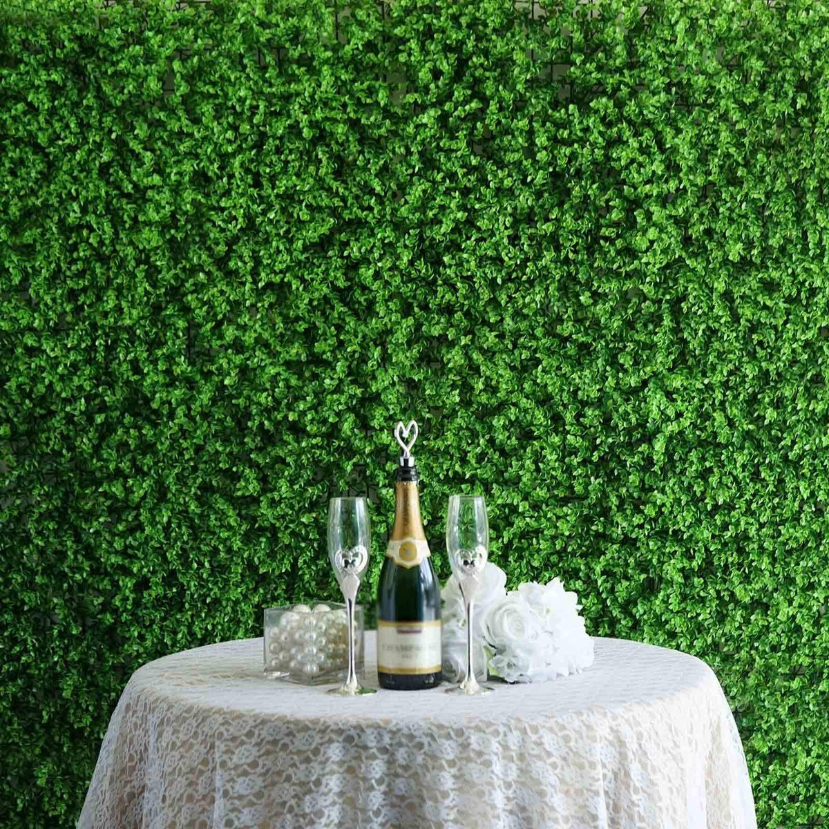 Green Artificial Mini Leaves Greenery UV Protected Backdrop Panels ...