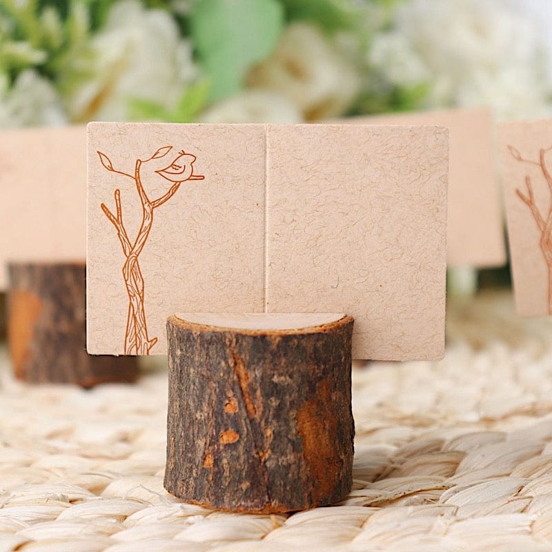 4 Natural Wood Table Sign Holders with Placecards – Balsa Circle, LLC