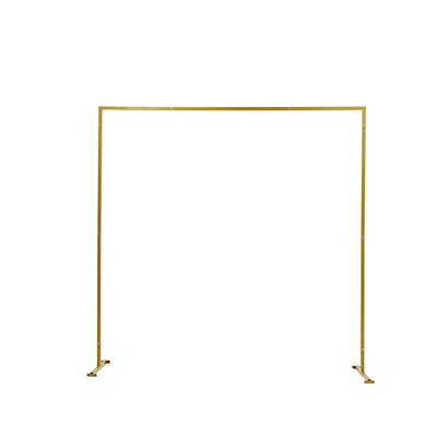 8 feet Gold Metal Square Backdrop Stand Wedding Arch – Balsa Circle, LLC