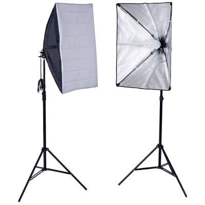 Photography Video Studio Umbrella Lighting Kit with Backdrops Softbox ...