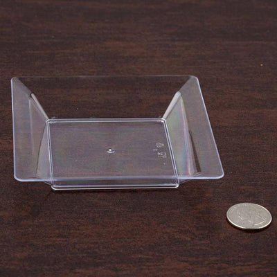 12 pcs 4" Disposable Clear Square Plastic Plates – Balsa Circle, LLC