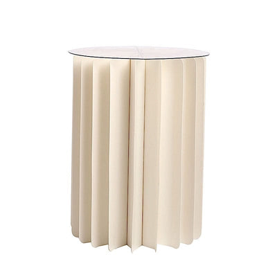 Ivory Cardboard Display Stand Folding Accordion Pillar Pedestal Box ...