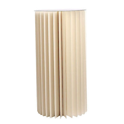 Ivory Cardboard Display Stand Folding Accordion Pillar Pedestal Box ...