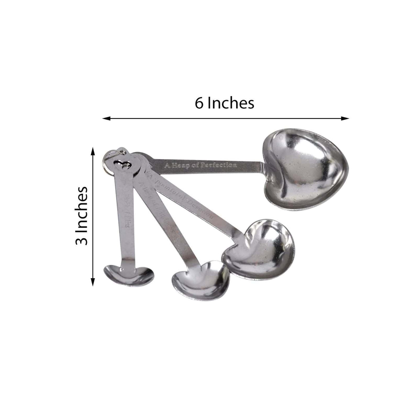 4 Double Heart Measuring Spoons in a Gift Box – Balsa Circle, LLC