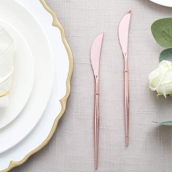 24 Metallic 8 in Plastic Knives Disposable Heavyweight Cutlery – Balsa ...