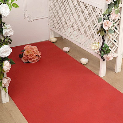 100 feet Red Rayon Wedding Aisle Runner – Balsa Circle, LLC