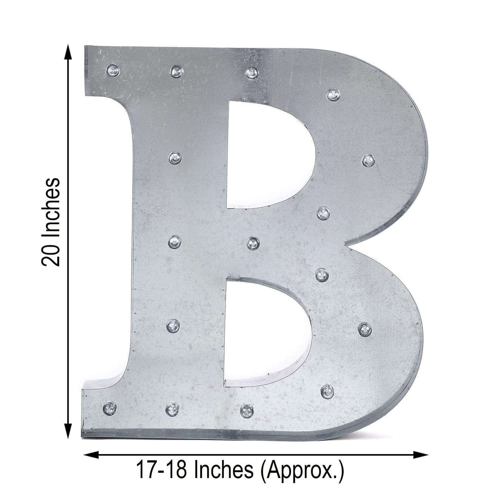 Silver Marquee Letter Warm White LED Lighted Sign – Balsa Circle, LLC