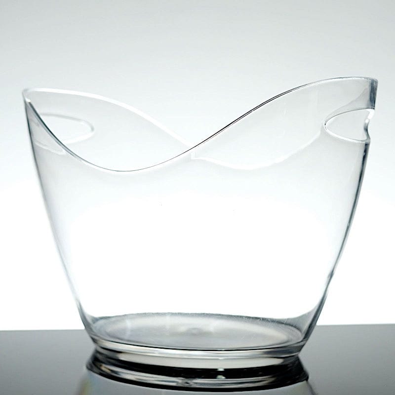 14 in Clear Plastic Drinks and Ice Bucket Party Beverage Cooler – Balsa ...
