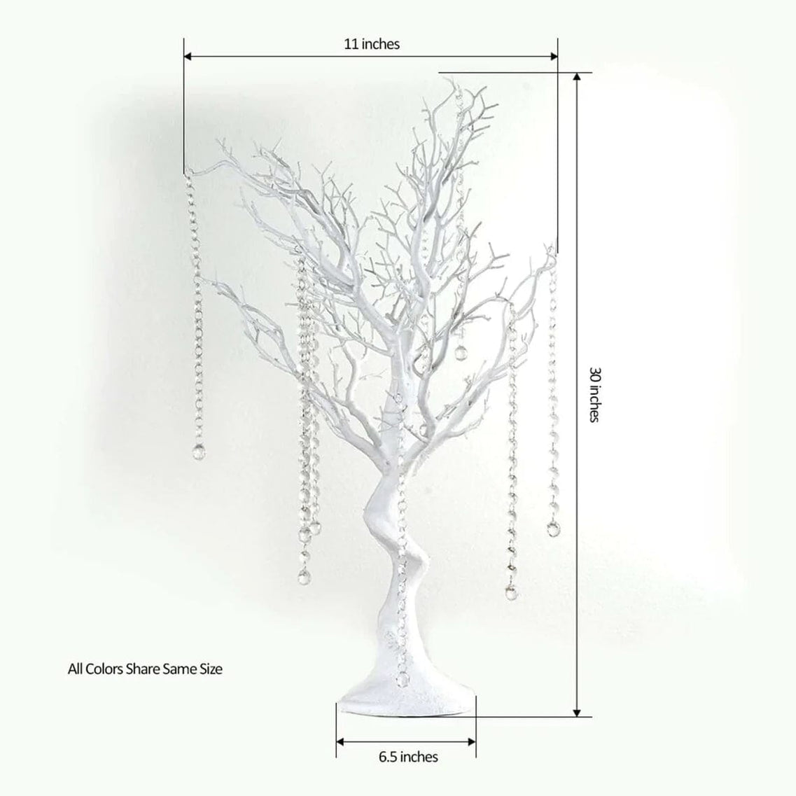 Metallic Manzanita Tree with Acrylic Chains Wedding Centerpieces ...