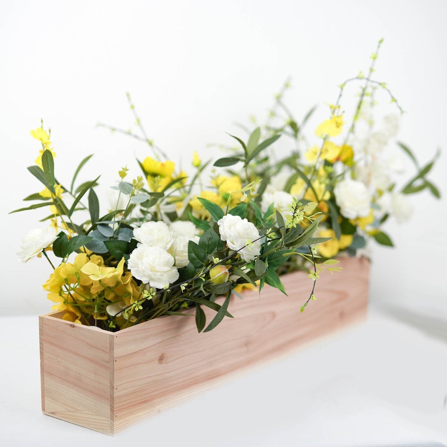 30" x 6" Wood Rustic Rectangular Box Planter Holders – Balsa Circle, LLC