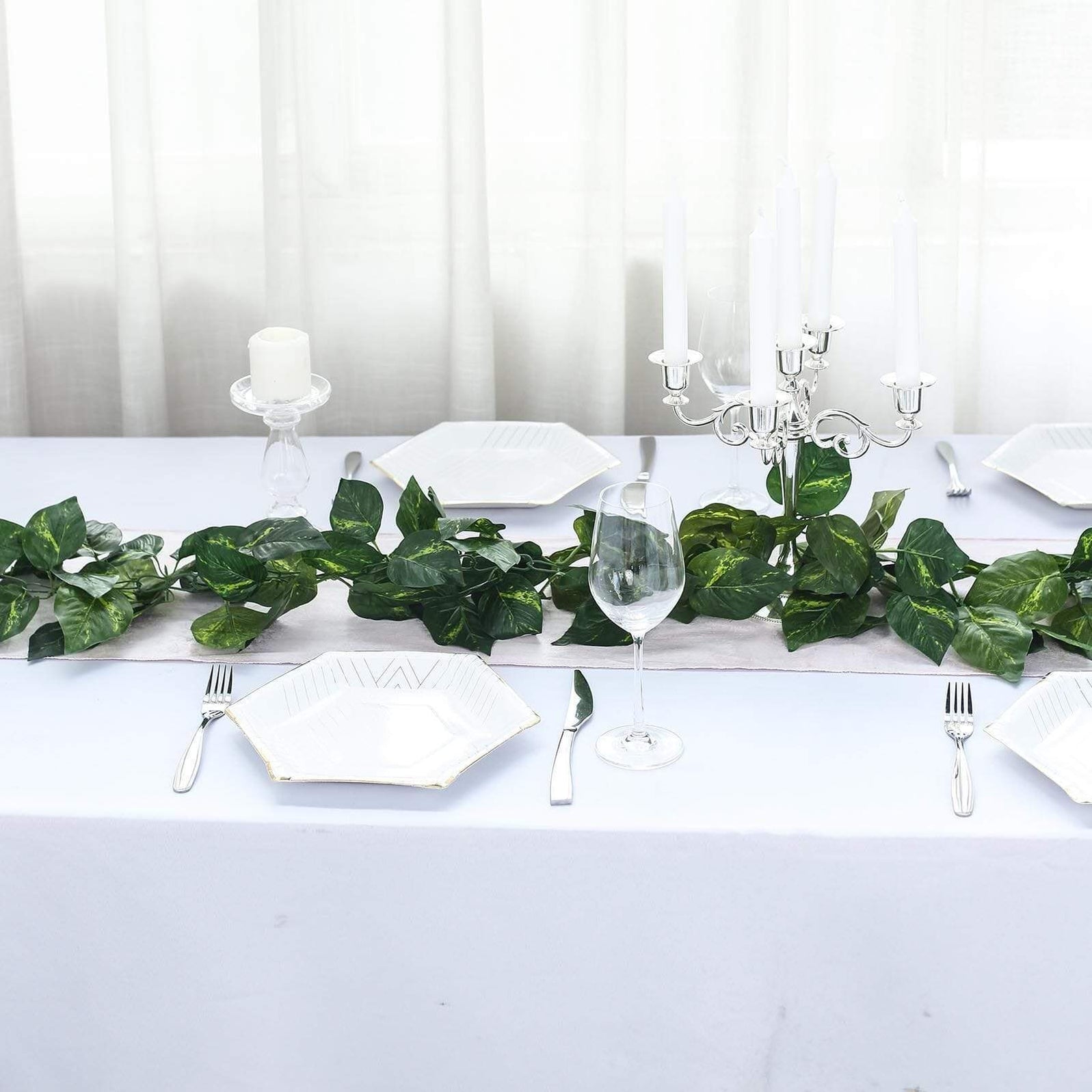 8 feet Green Pothos Silk Filler Garland – Balsa Circle, LLC