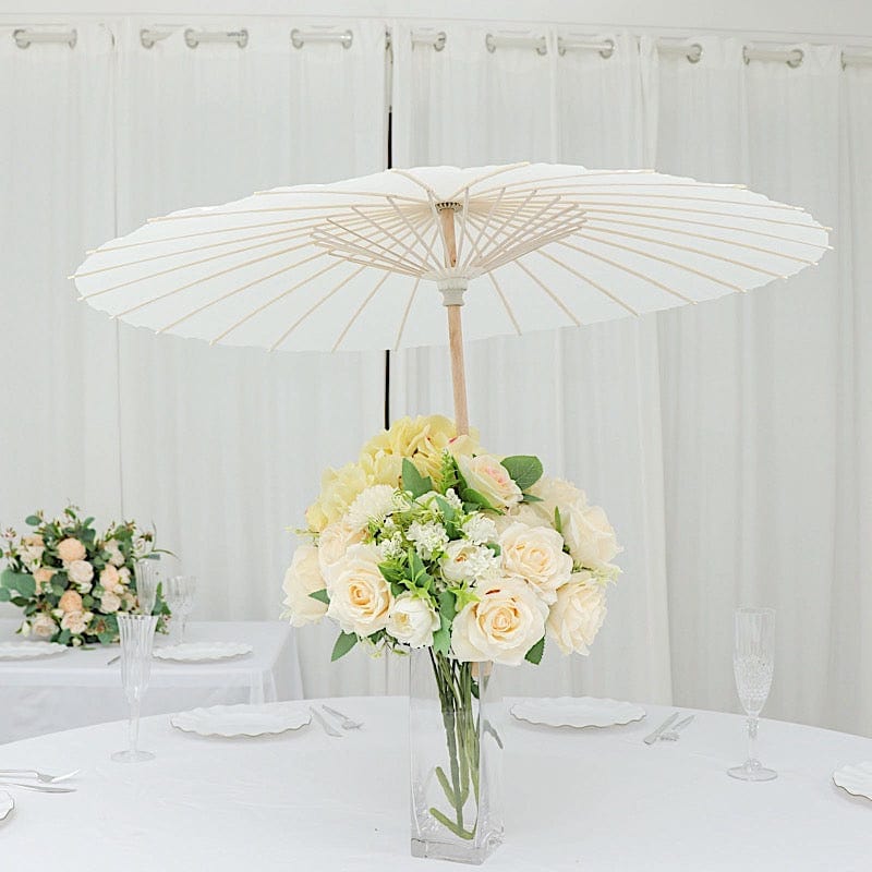 2 White 32 in Paper Parasol Decorative Umbrellas Party Favors – Balsa ...