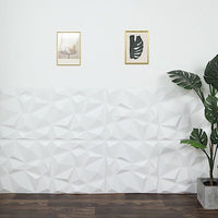 12 Matte 20x20 in Square 3D Diamond Textured PVC Stick On Wall Panels ...